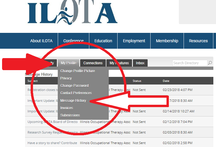 View your message history
